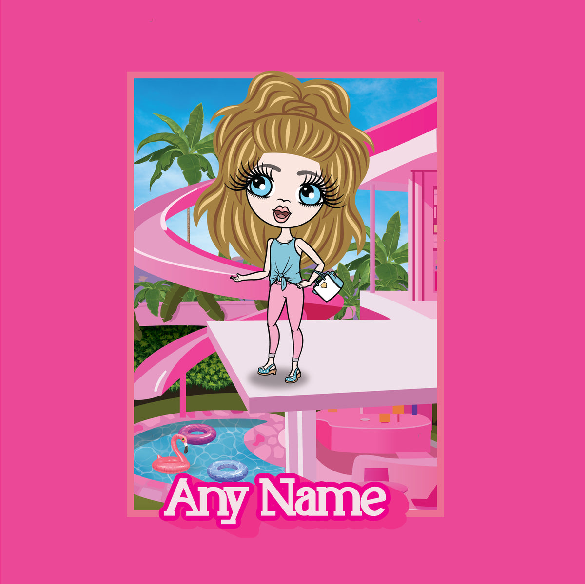 ClaireaBella Girls Personalised Pink Palace Onesie exclusively at ...