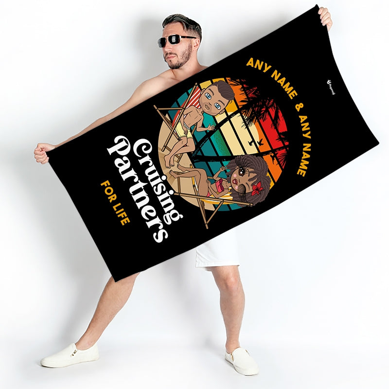 Multi Character Couples Cruising Partners Beach Towel – Toxic Fox