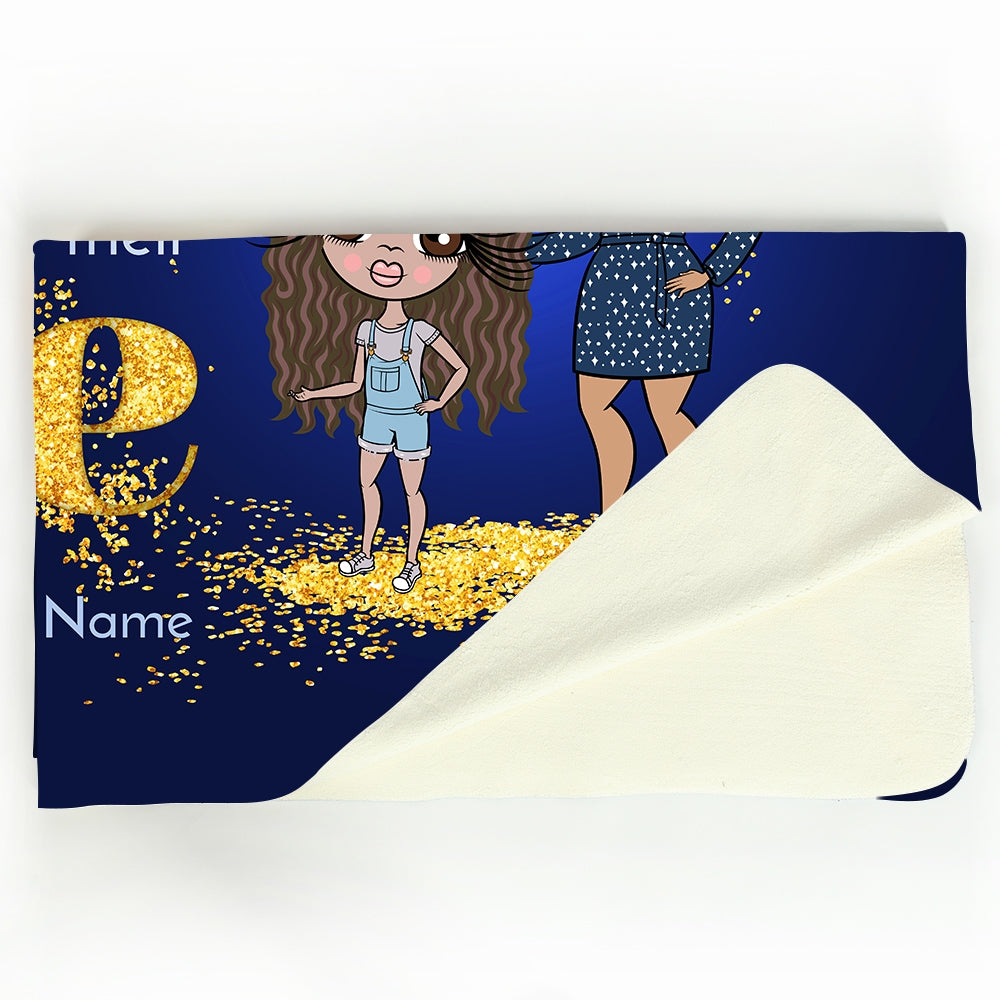 Multi Character Nan's Sprinkle Stardust Woman And Child Fleece Blanket ...