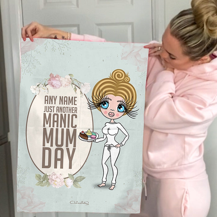 ClaireaBella Personalised Portrait Manic MumDay Tea Towel – Toxic Fox