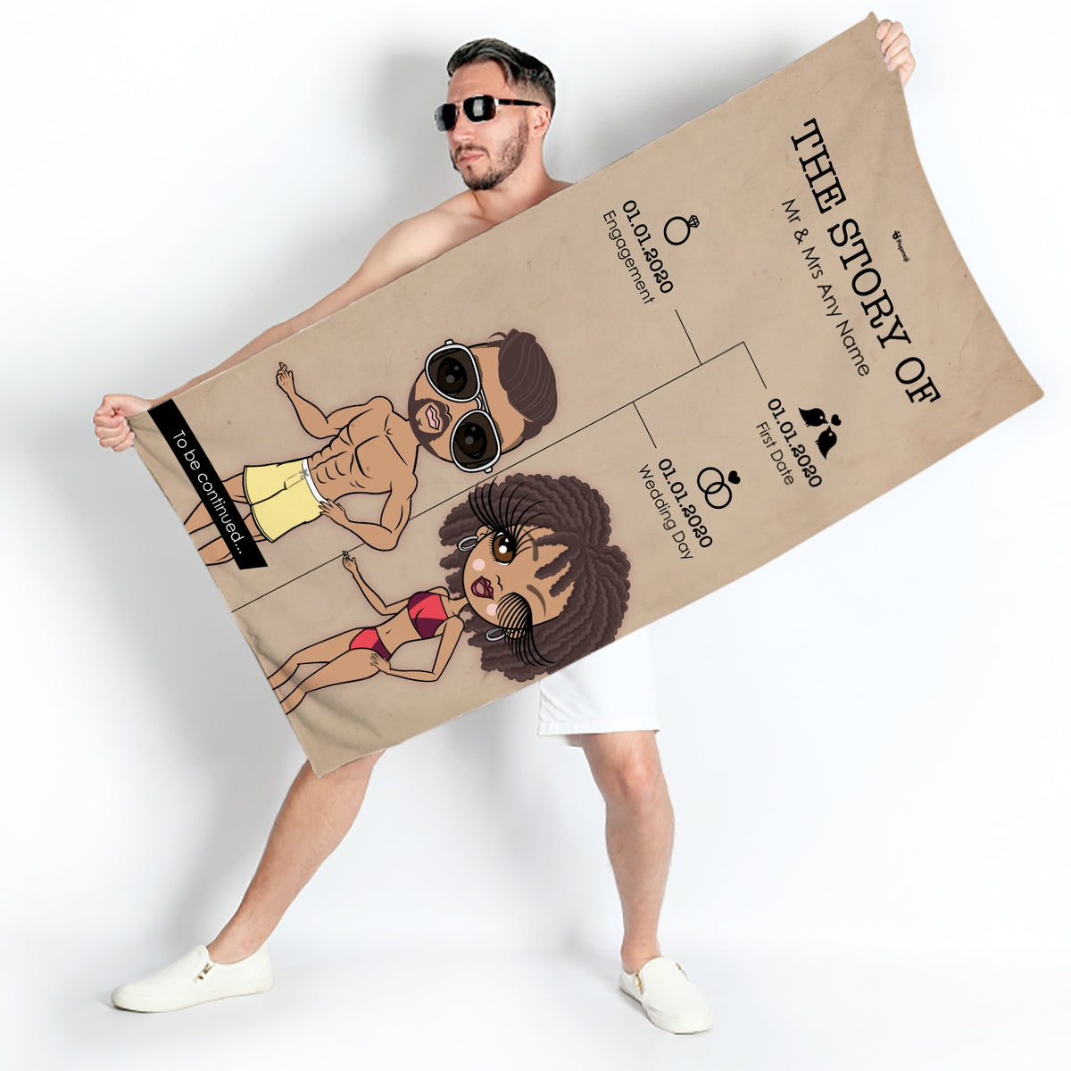 Multi Character Anniversary Our Story Beach Towel – Toxic Fox